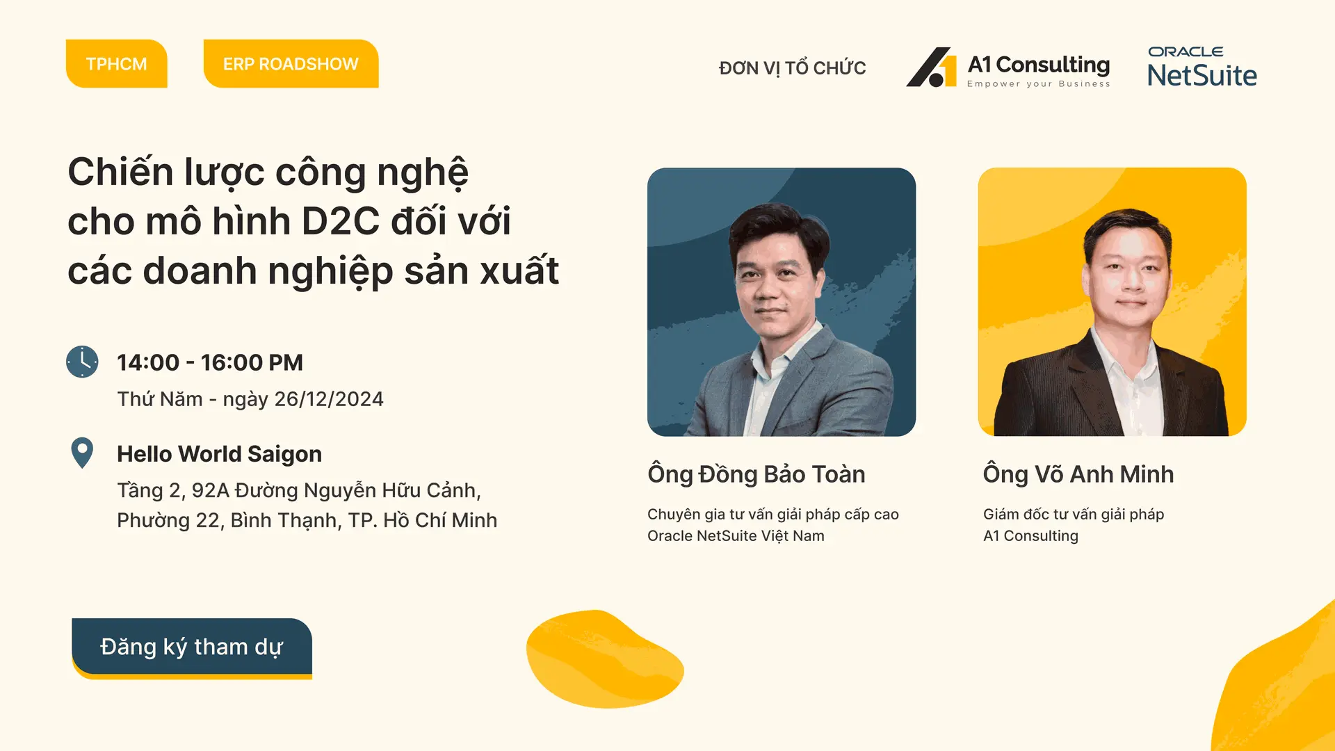 ERP Roadshow Long An: Chiến lược công nghệ cho mô hình D2C
